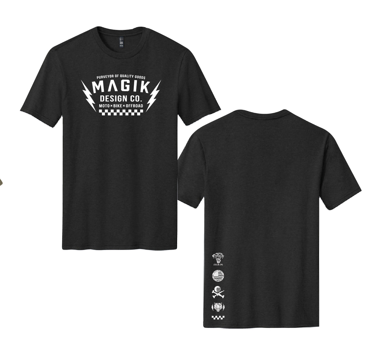 Crew Black Tee – Magik Graphics